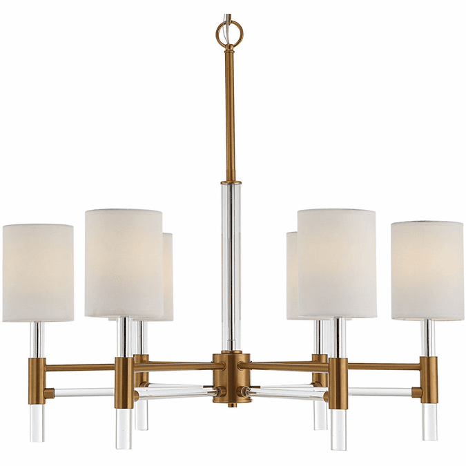 Uttermost 21380 Welkin Modern Warm Brass Lighting Chandelier - UTT-21380
