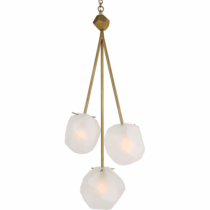 Uttermost 21575 Geodesic Modern Matte Antique Brass Multi Pendant Light ...