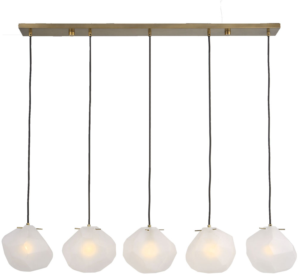 Uttermost 21577 Geodesic Contemporary Matte Antique Brass Multi Hanging ...