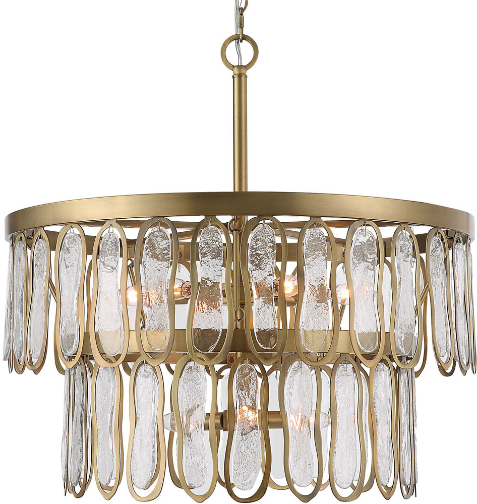 Uttermost 21586 Aurelie Contemporary Antique Brass Drop Lighting ...