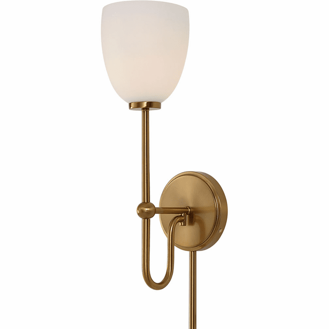 Uttermost 22580 Trophy Contemporary Warm Brass Wall Light Sconce - UTT ...