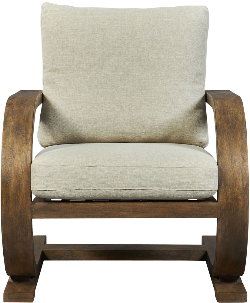 Uttermost 23042 Bedrich Modern Weathered Pecan Accent Chair - UTT-23042
