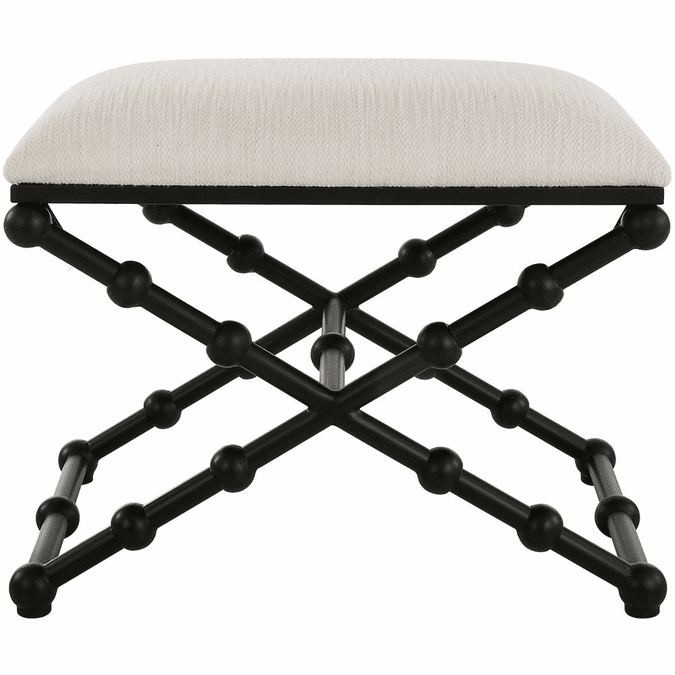 Uttermost 23782 Iron Modern Satin Black Small Bench - UTT-23782