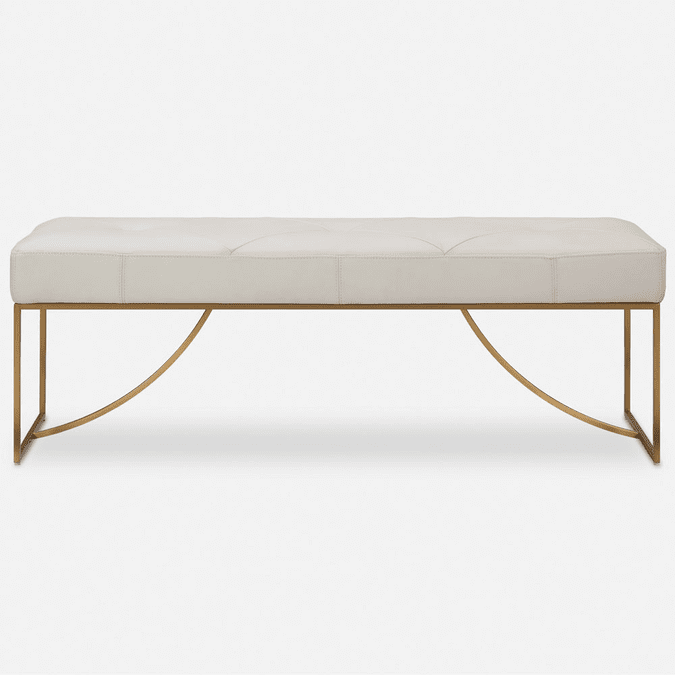 Uttermost 23843 Swale Modern Toasty Beige Bench - UTT-23843