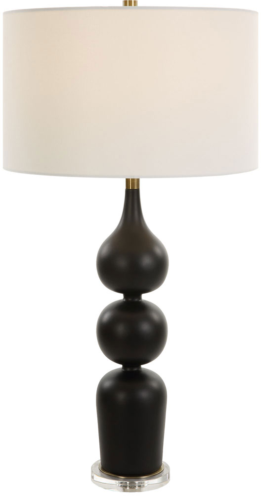 Uttermost 30260 Caviar Modern Matte Black Table Lamp Lighting - UTT-30260