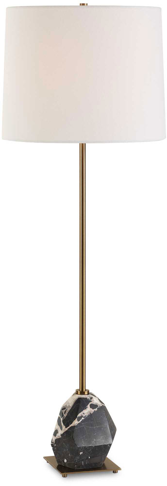 Uttermost 30599-1 Rowland Contemporary Faceted Black and White Panda Marble Buffet Table Lamp ...