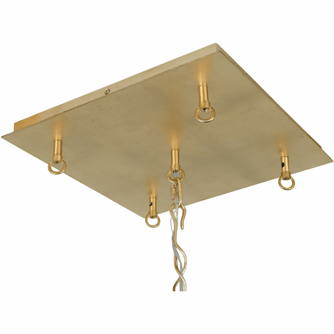 Varaluz 301M05GO Canopies Modern Gold Square 5-Port Canopy - VAR-301M05GO