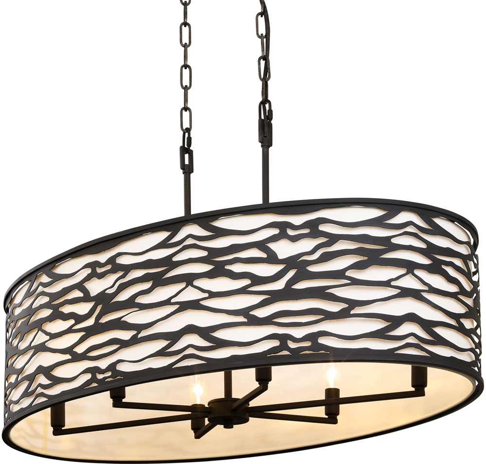 Varaluz 348N06CB Kato Contemporary Carbon Black Kitchen Island Lighting ...