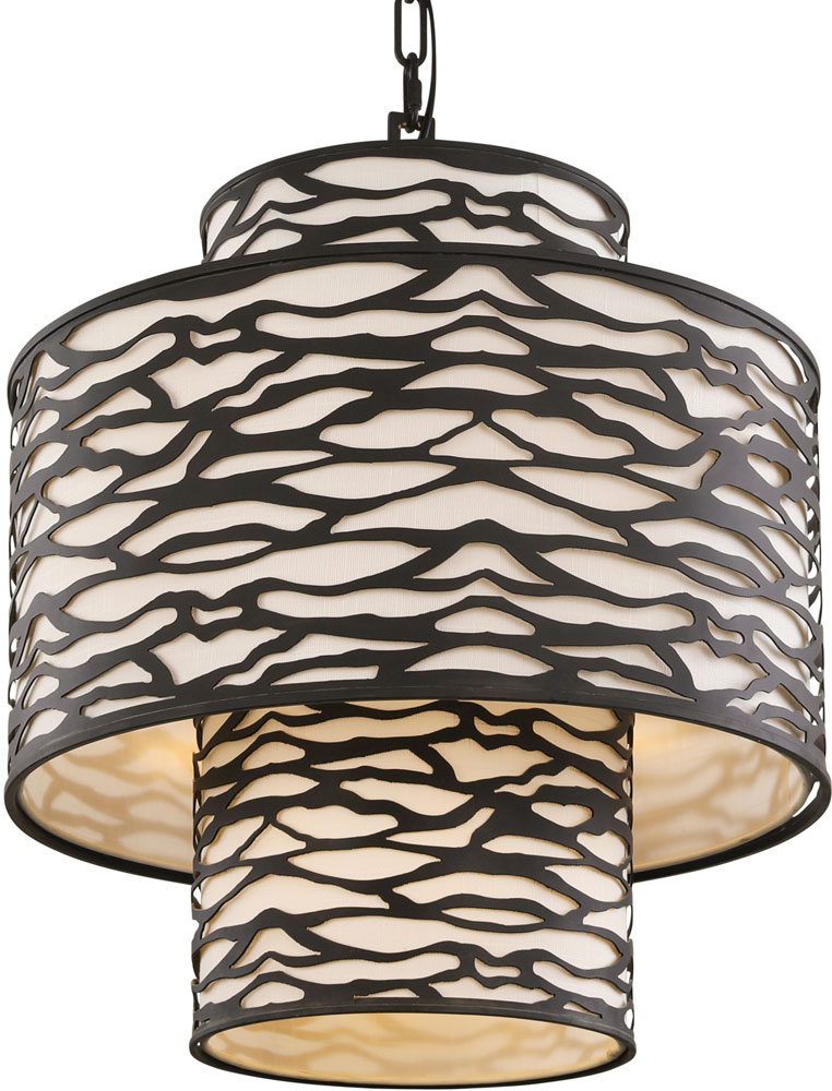 Varaluz 348P04CB Kato Modern Carbon Black Drop Ceiling Lighting - VAR ...