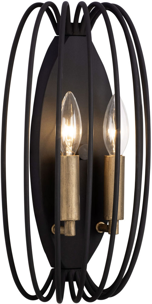 Varaluz 375W02CBHG Nico Modern Carbon / Havana Gold Wall Lighting - VAR ...