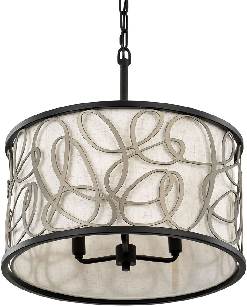 Varaluz 381P03MBAR Scribble Contemporary Matte Black / Artifact 18 ...