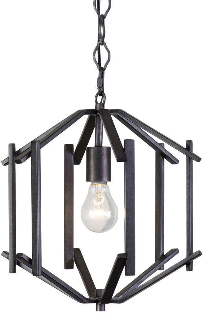 Varaluz 611600 Offset Contemporary Forged Iron Pendant Light - VAR-611600