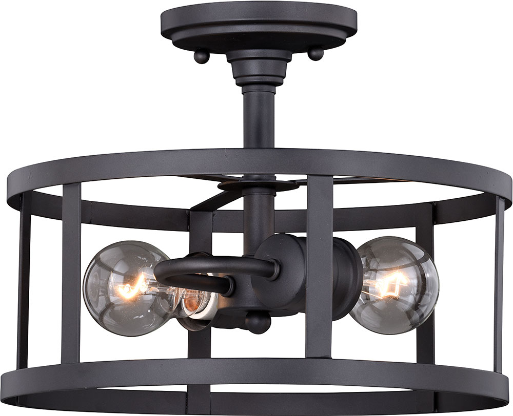 Vaxcel C0186 Akron Contemporary Oil Rubbed Bronze and Inner Matte White ...