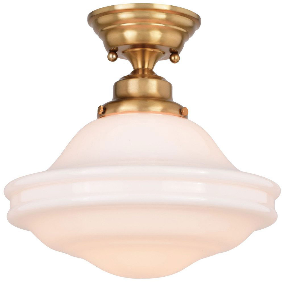 Vaxcel C0261 Huntley Natural Brass Ceiling Light Fixture - VXL-C0261