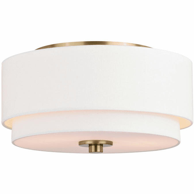 Vaxcel C0278 Burnaby Matte Brass 13" Flush Mount Lighting - VXL-C0278
