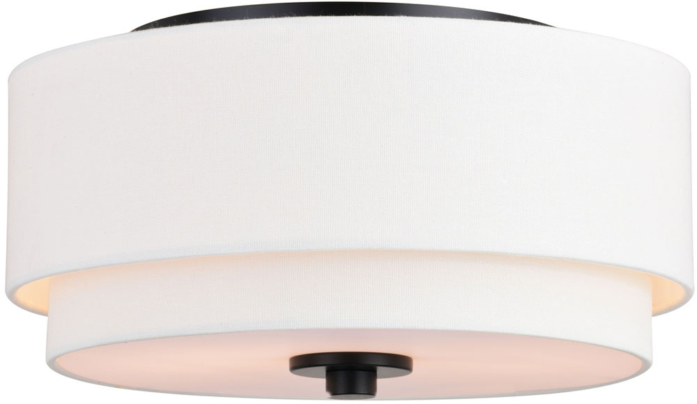 Vaxcel C0279 Burnaby Black 13" Ceiling Light - VXL-C0279