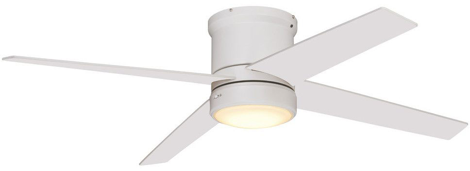 Vaxcel F0107 Erie Contemporary Matte White LED Indoor / Outdoor Ceiling ...