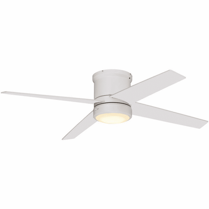 Vaxcel F0107 Erie Contemporary Matte White LED Indoor / Outdoor Ceiling ...