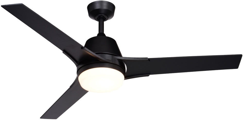 Vaxcel F0108 Crescent Contemporary Black LED Home Ceiling Fan - VXL-F0108