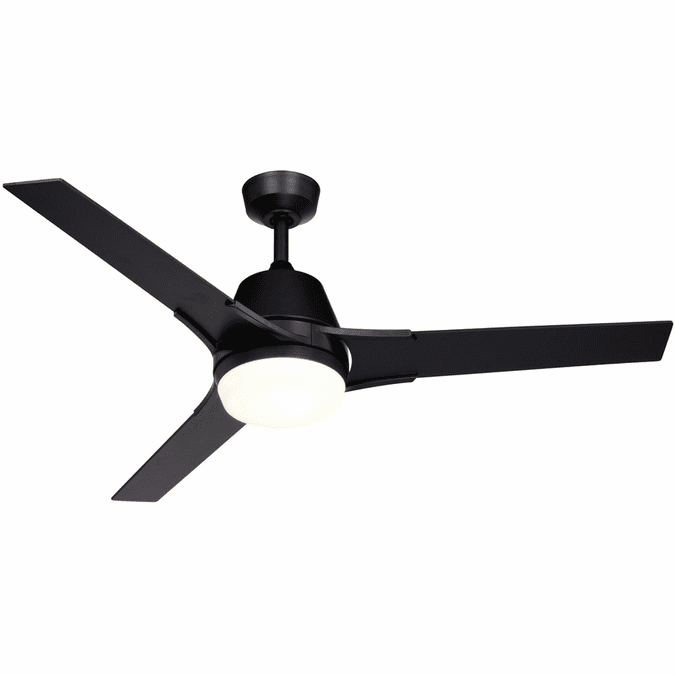 Vaxcel F0108 Crescent Contemporary Black LED Home Ceiling Fan - VXL-F0108