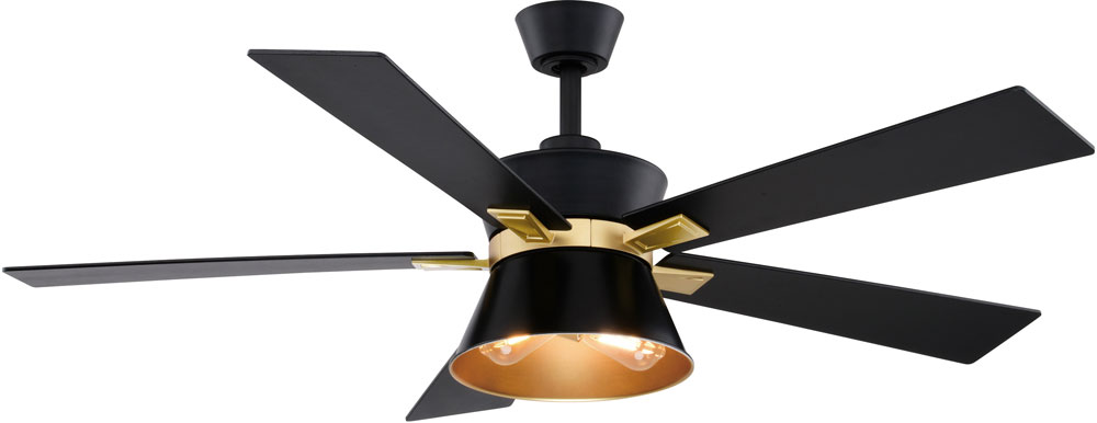 Vaxcel F0126 Scottsdale Modern Black and Gold LED 52" Ceiling Fan - VXL ...
