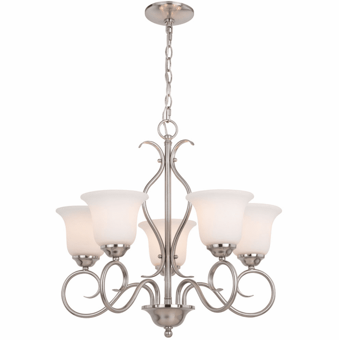 Vaxcel H0271 Albion Satin Nickel Mini Lighting Chandelier - VXL-H0271