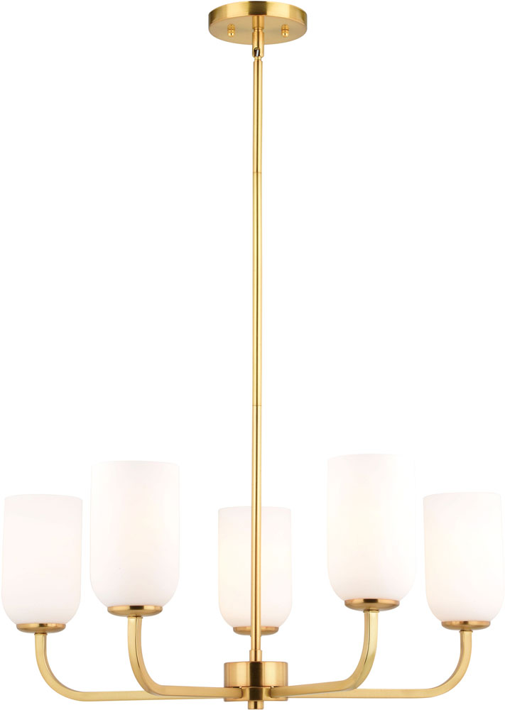 Vaxcel H0305 Shelby Modern Natural Brass Chandelier Light - VXL-H0305