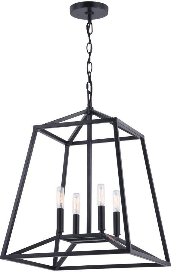 Vaxcel P0310 Hayes Contemporary Black Foyer Light Fixture - VXL-P0310