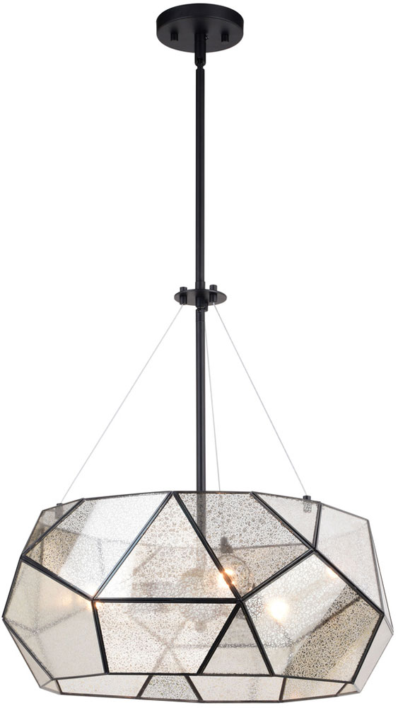 Vaxcel P0393 Euclid Modern Black Hanging Lamp - VXL-P0393