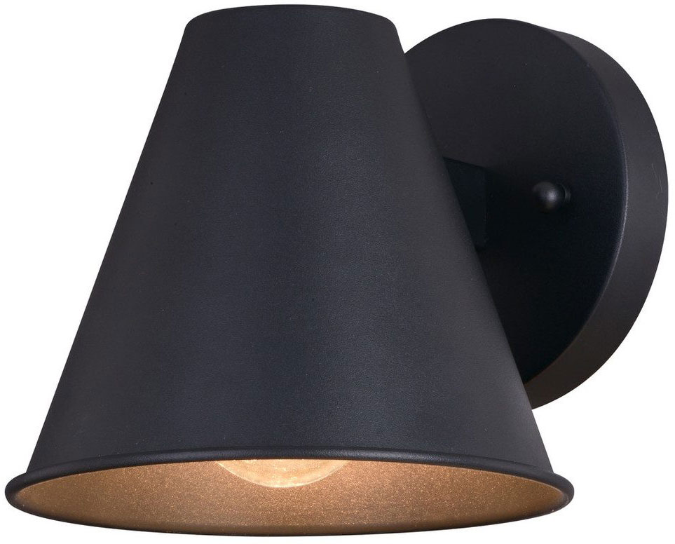 Vaxcel T0638 Smith Contemporary Textured Black Outdoor Sconce Lighting ...