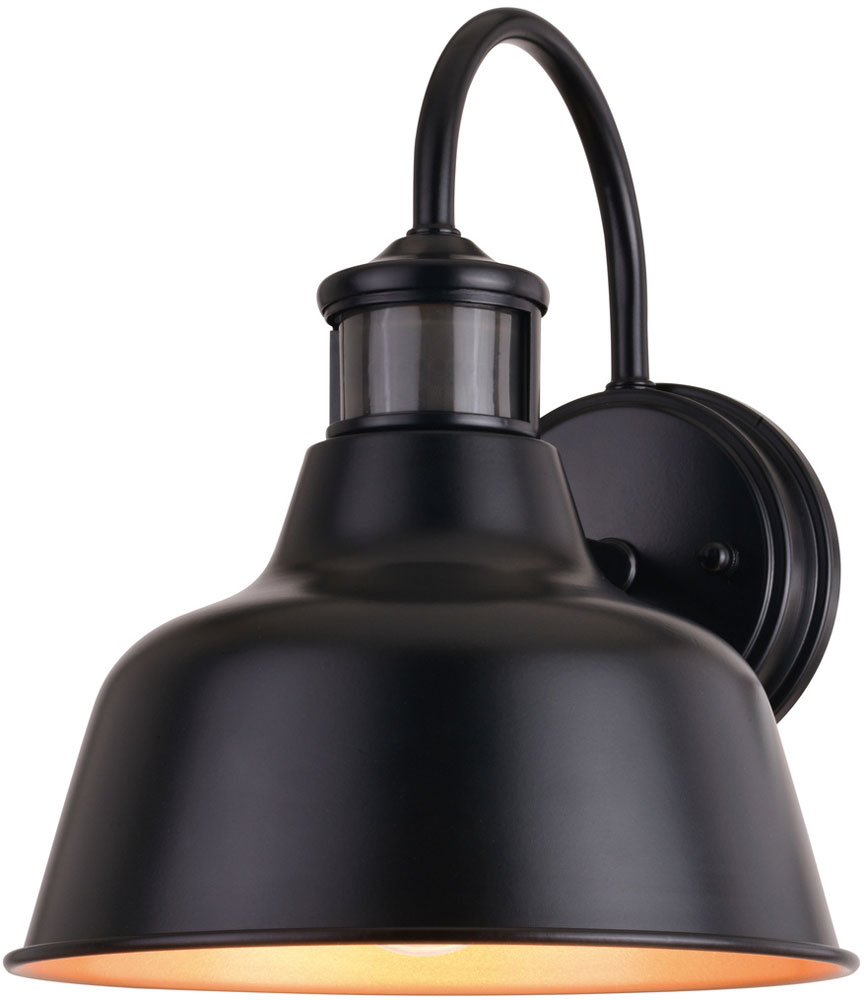Vaxcel T0647 Cody Dark Bronze and Light Gold Motion Sensor Outdoor Wall ...
