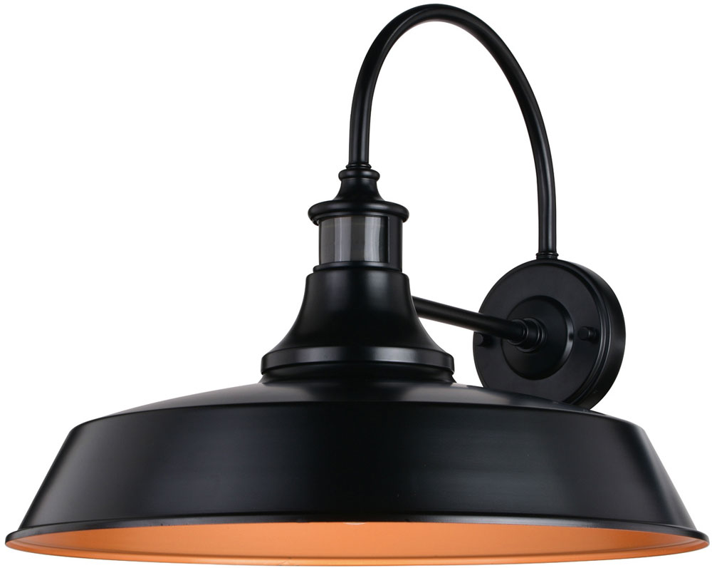 Vaxcel T0649 Dorado Dark Bronze and Light Gold 18" Dusk To Dawn Motion ...