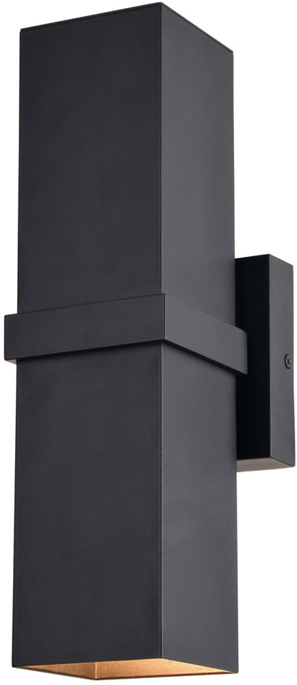 Vaxcel T0661 Lavage Contemporary Textured Black 14" Exterior Wall ...
