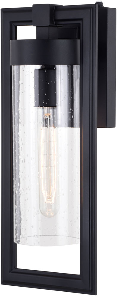 Vaxcel T0686 Malmo Modern Matte Black Exterior Lighting Sconce - VXL-T0686