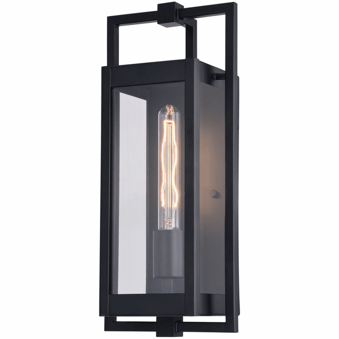 Vaxcel T0688 Sheridan Contemporary Matte Black 16.25" Outdoor Wall ...
