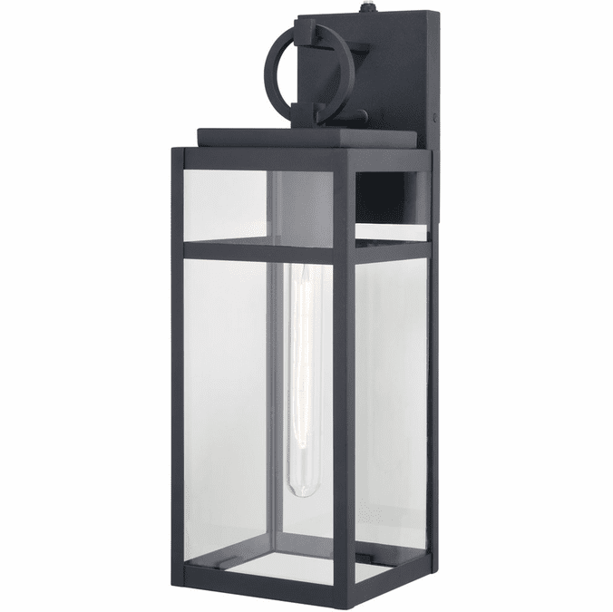Vaxcel T0721 Hubbard Contemporary Textured Black 17.75" Outdoor Lamp ...
