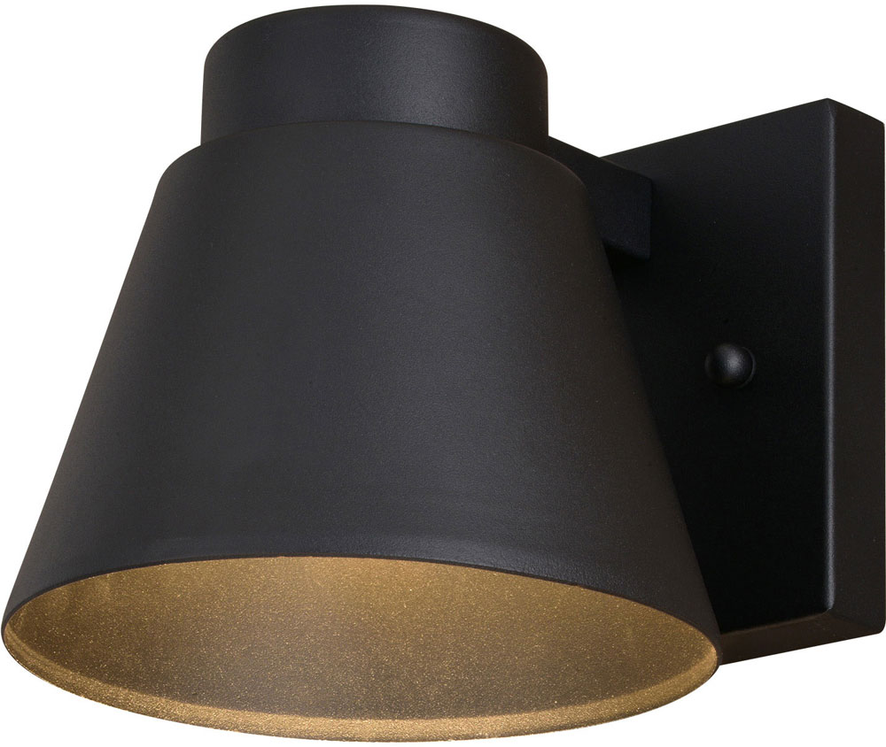 Vaxcel T0769 Evans Textured Black LED Outdoor Wall Lighting Sconce ...