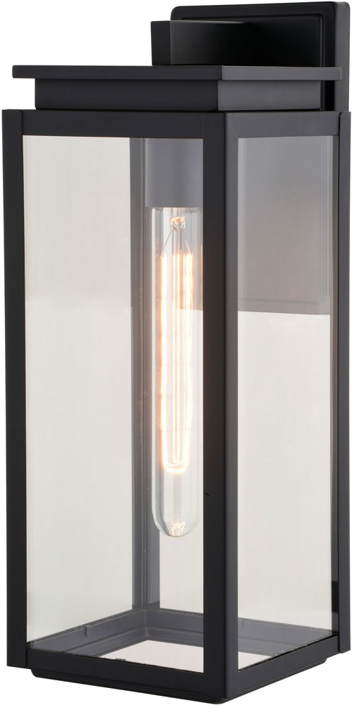 Vaxcel T0777 Uptown Matte Black Outdoor Wall Sconce Lighting - VXL-T0777