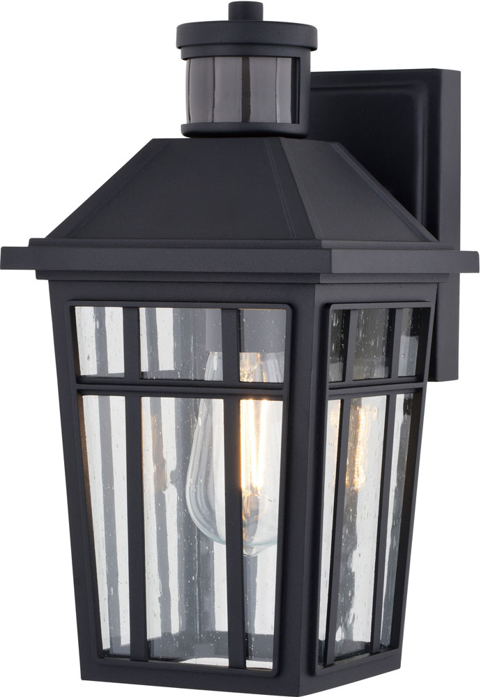 Vaxcel T0781 Garfield Park Textured Black Dusk To Dawn Motion Sensor ...