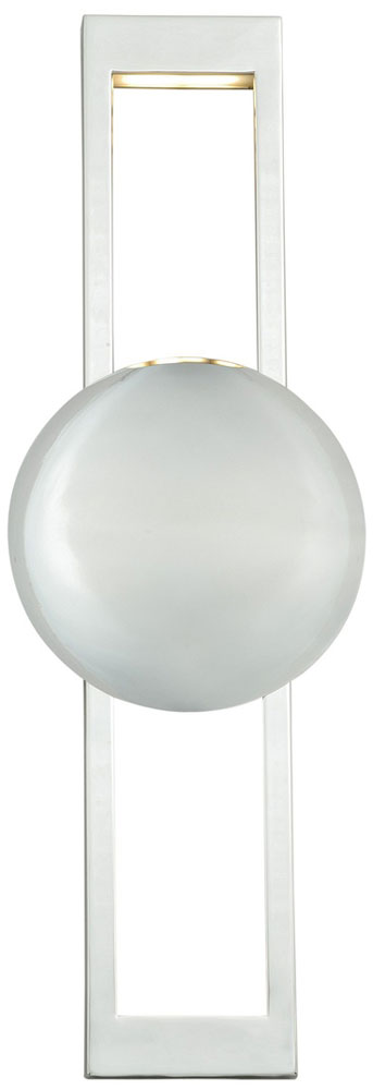 Vaxcel W0065 Aline Modern Polished Nickel LED Outdoor Wall Lighting ...