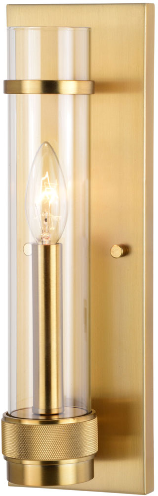 Vaxcel W0425 Bari Modern Satin Brass Wall Sconce Light - VXL-W0425