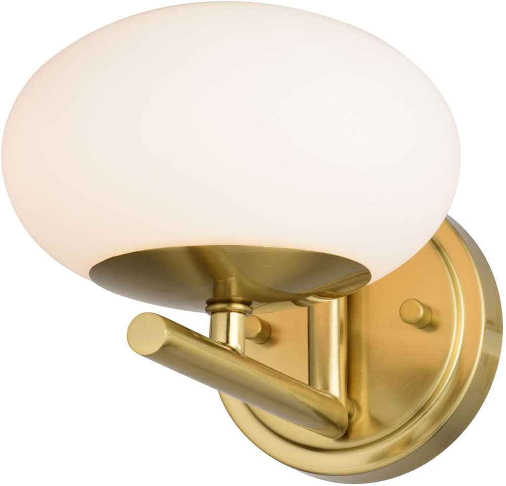 Vaxcel W0432 Sloane Contemporary Satin Brass LED Wall Light Sconce ...
