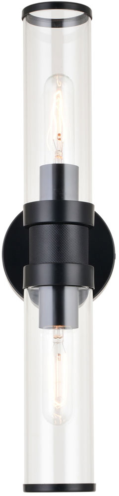 Vaxcel W0439 Levitt Modern Black Bath Wall Sconce - VXL-W0439