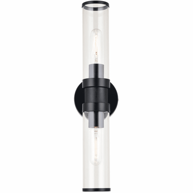 Vaxcel W0439 Levitt Modern Black Bath Wall Sconce - VXL-W0439