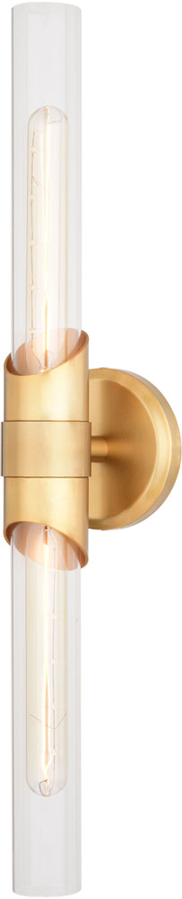 Vaxcel W0464 Webster Modern Natural Brass Bathroom Lighting - VXL-W0464
