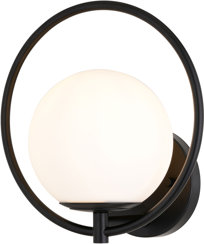 Vaxcel W0476 Bucktown Contemporary Matte Black Wall Lamp - VXL-W0476