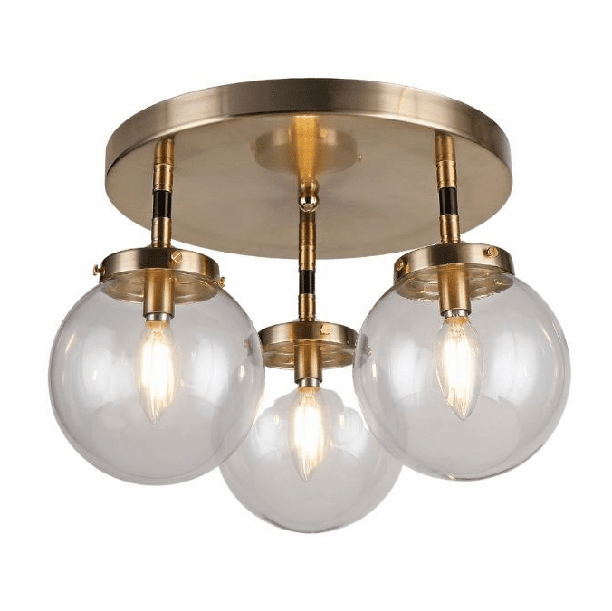 Vinci FM1116-3AB/BK Bianca Contemporary Aged Brass / Black LED Ceiling Lighting - VIN-FM1116-3AB-BK