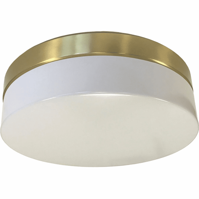 Vinci FM1190BS Modern Satin Brass Trim LED Flush Mount Light Fixture ...