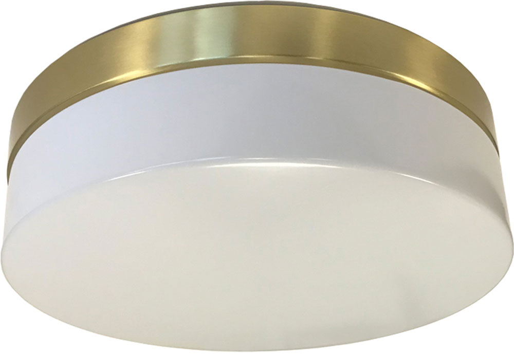 Vinci FM1190BS Modern Satin Brass Trim LED Flush Mount Light Fixture ...