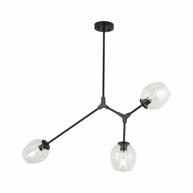 Vinci P2069-3BK Ellen Modern Black Chandelier Lighting - VIN-P2069-3BK
